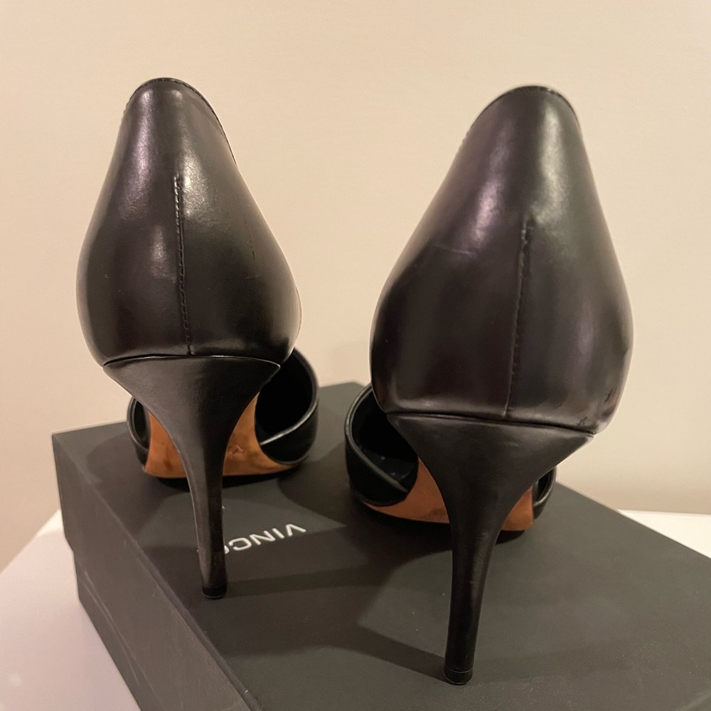 Leather Pointed Toe Heels, Stunning - Gem